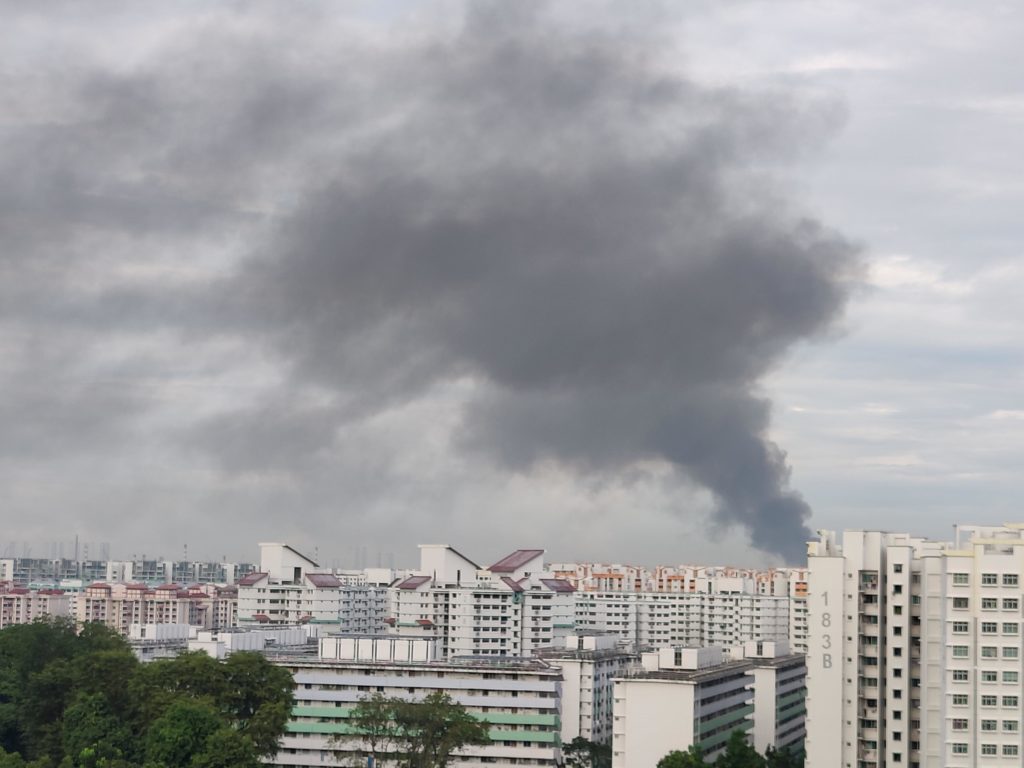 Fire Ravages Tuas Warehouse, Residents Nearby Awaken To Black Smoke In ...