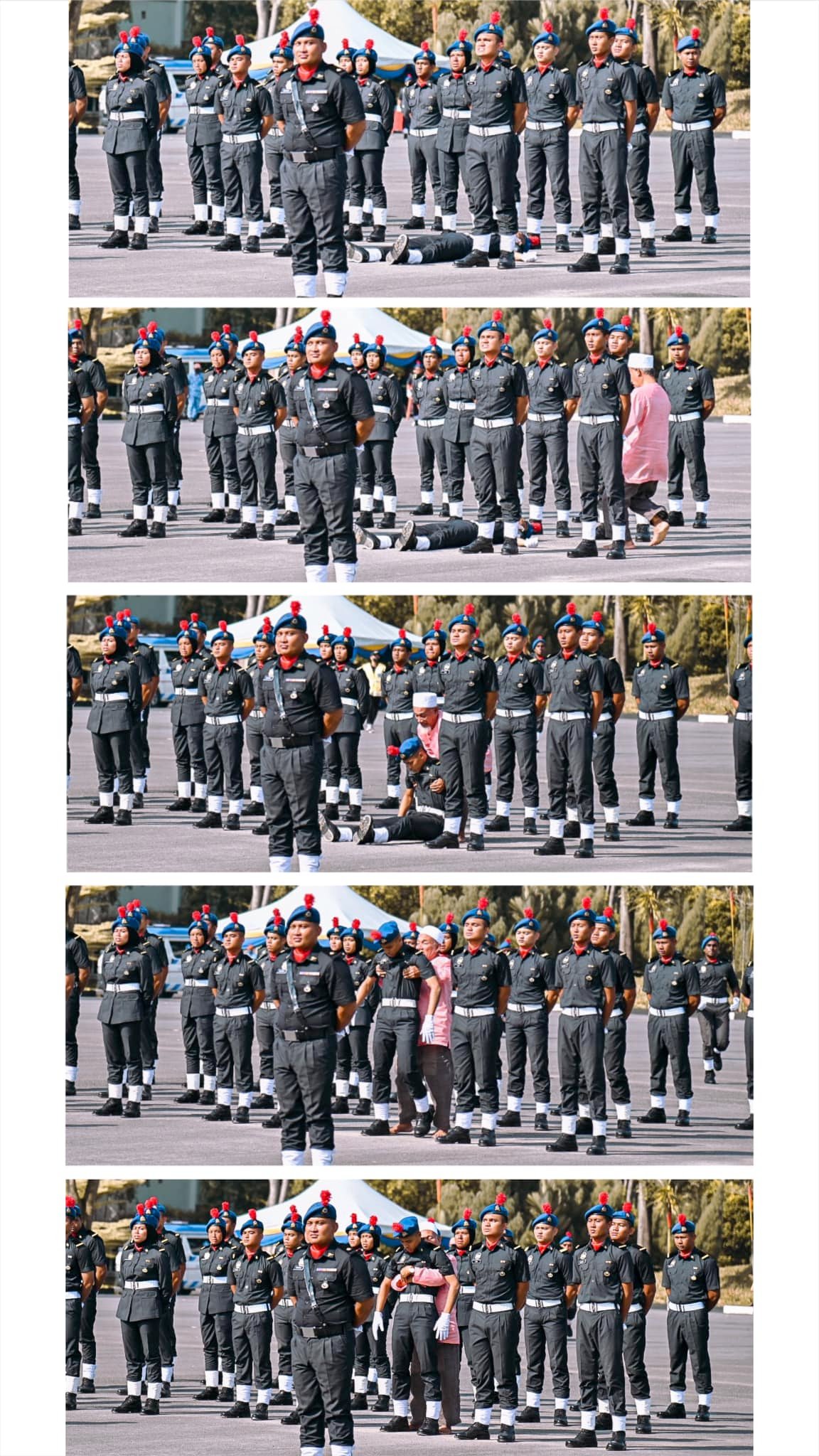 Elderly Man Runs To Support Nephew Who Faints During M'sia Parade ...