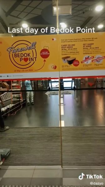 Bedok Point Shut Down For Good From 1 Jul, Workers Seen Dismantling Signage