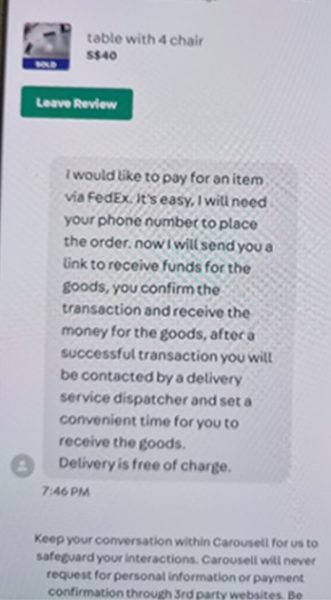 Carousell Scam Tricks Victims Into Clicking Phishing Links ...