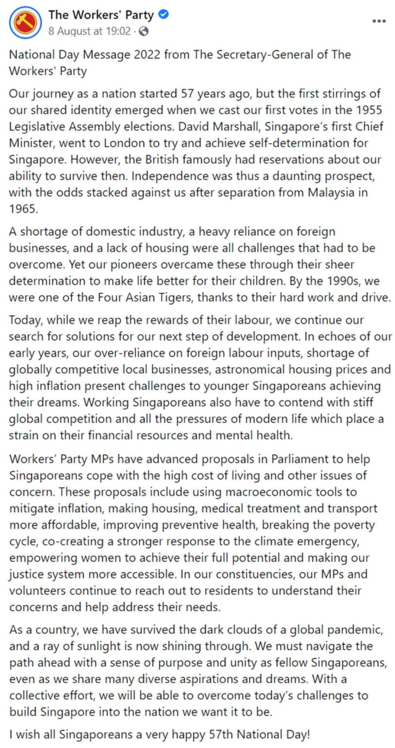 S'poreans Urged To Unite To Overcome Post-Pandemic Challenges With ...