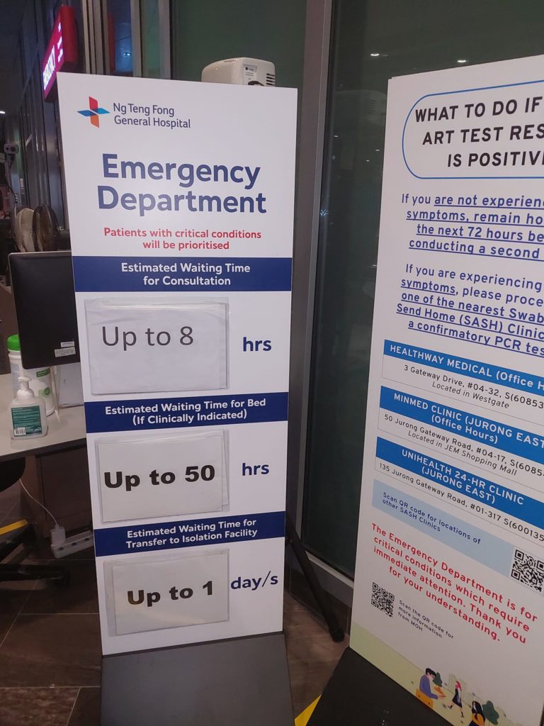 Up To 50 Hours Waiting Time For Beds At S'pore Hospitals, Emergency ...