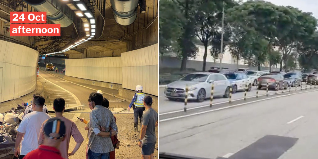 Metal Plates Fall From Lorry On Nicoll Highway, Causing Massive Traffic ...