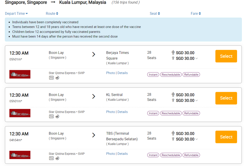 S’pore Bus Operators Begin Selling Tickets For CNY, One-Way Trip To ...
