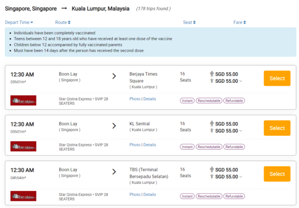 S’pore Bus Operators Begin Selling Tickets For CNY, One-Way Trip To ...