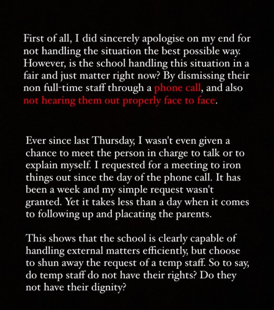 S'pore Relief Teacher Dismissed For Not 'Proactively' Stopping Students ...