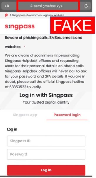 Scammers Now Trying To Get Singpass Details Via SMS, Police Warn Public ...