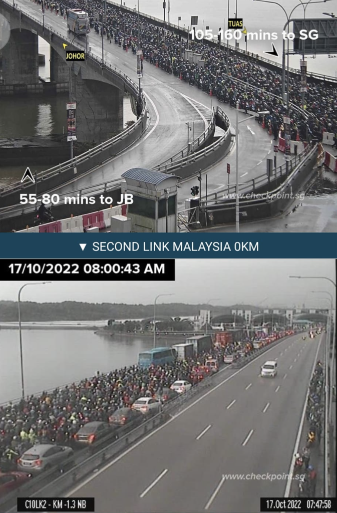 Motorists Stuck In Massive Jam At Tuas Second Link On 17 Oct, Likely ...