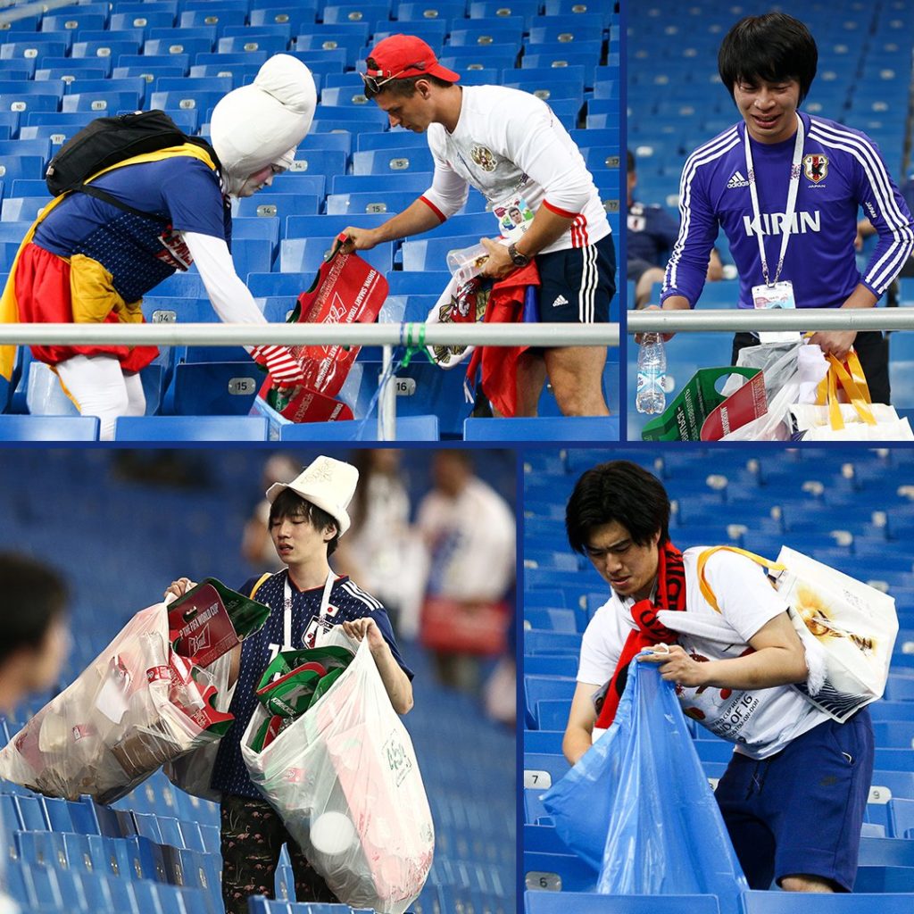 Japan Fans Clean Up Stadium After World Cup Win Over Germany ...