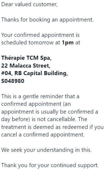 S'pore Woman Allegedly Asked To Show MC When Cancelling Appointment At ...