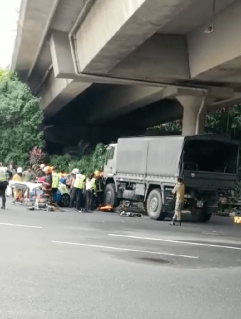 SAF Vehicle & Taxi Involved In Pioneer Accident, Police Investigations ...