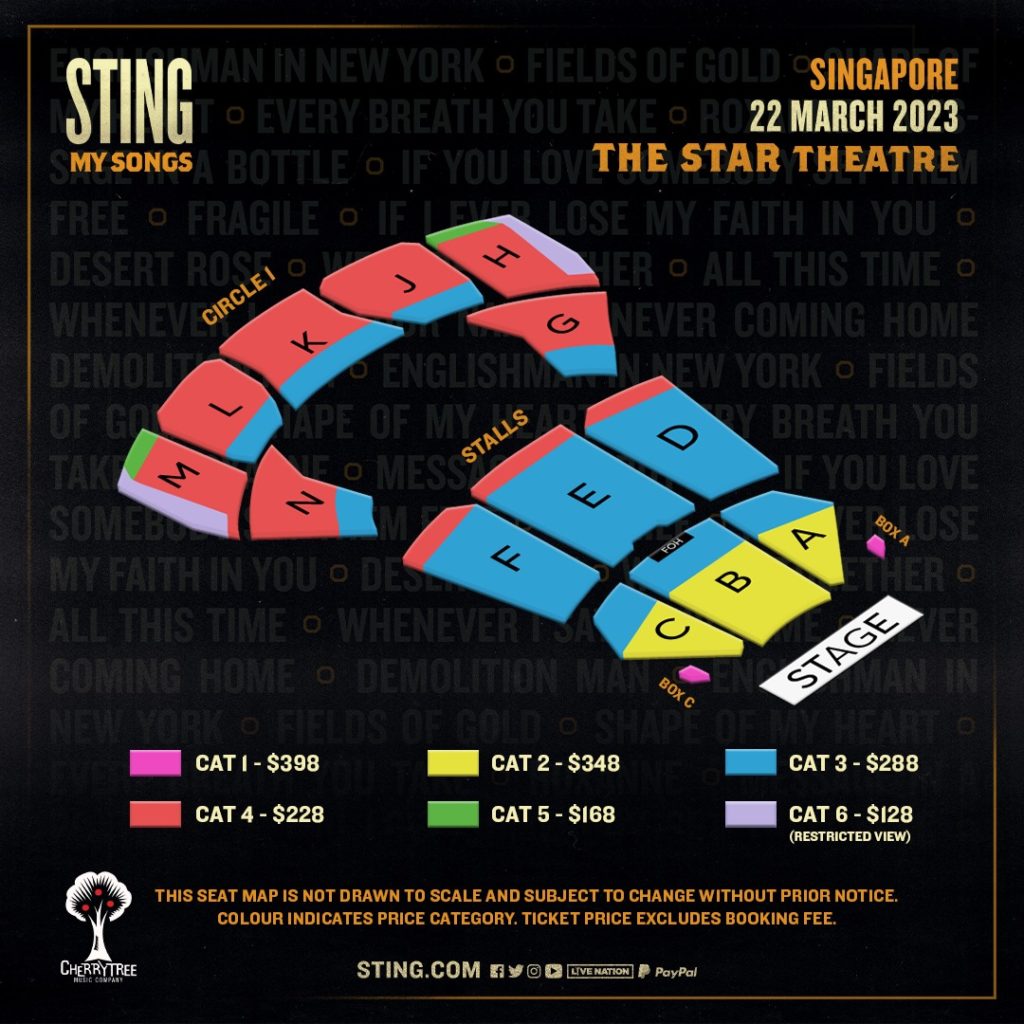 Sting To Perform In S'pore On 22 Mar 2023, General Ticket Sales ...