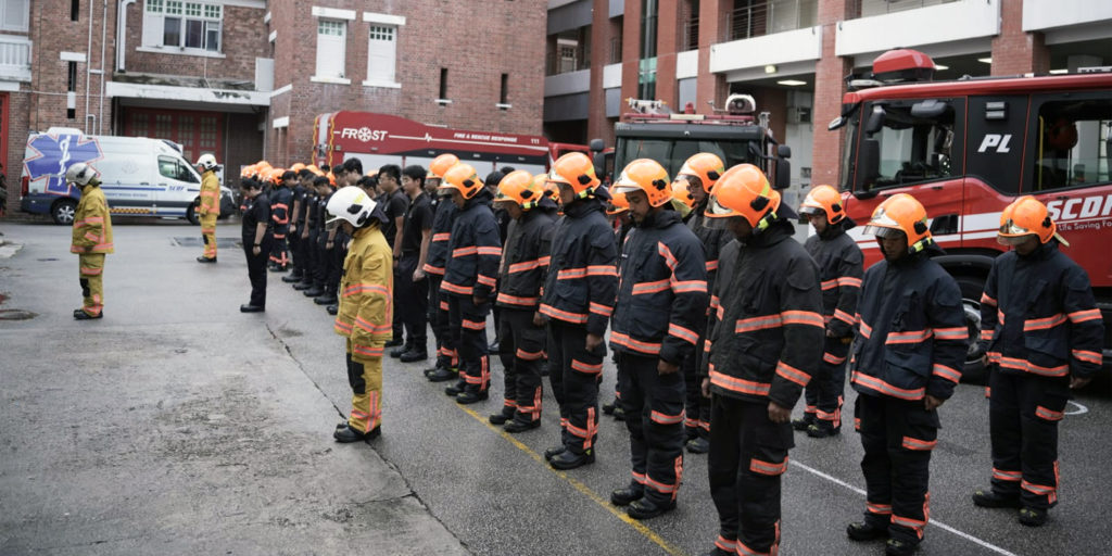 SCDF Officers Pay Tribute To Fallen Firefighter, He Gets Promoted To ...