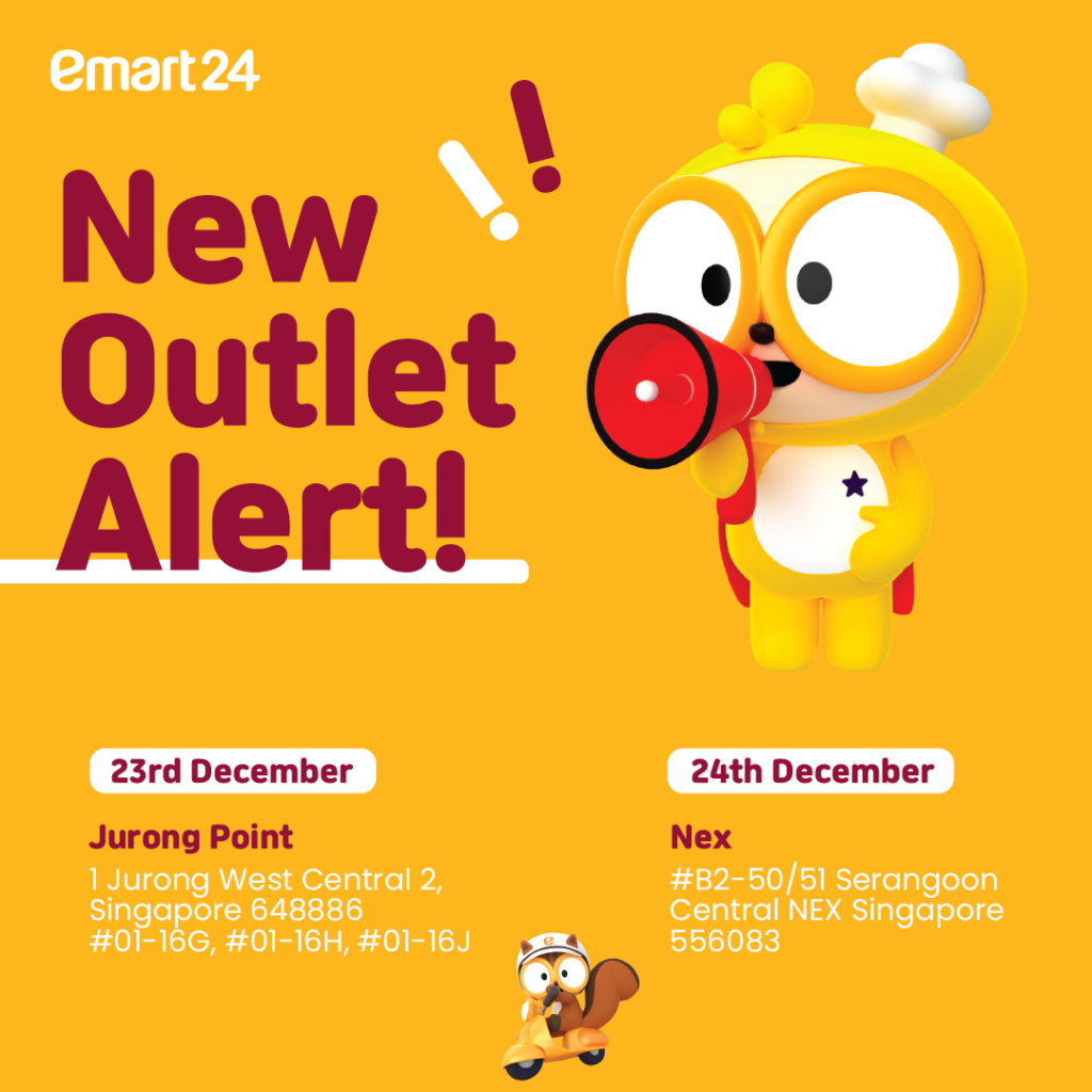 South Korean Convenience Store Emart24 Opening At NEX & Jurong Point From 23 Dec