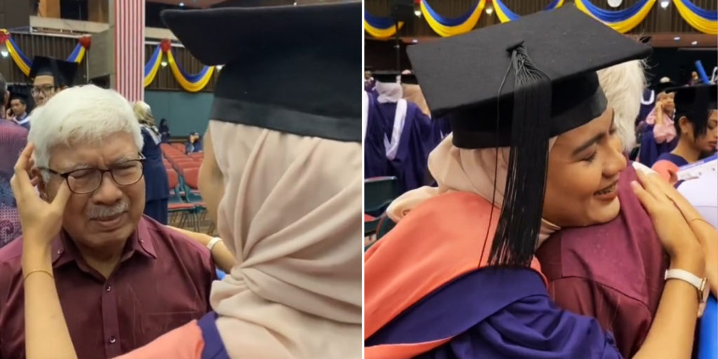 M’sian Father Tears Up Upon Seeing Youngest Daughter Graduate, She ...
