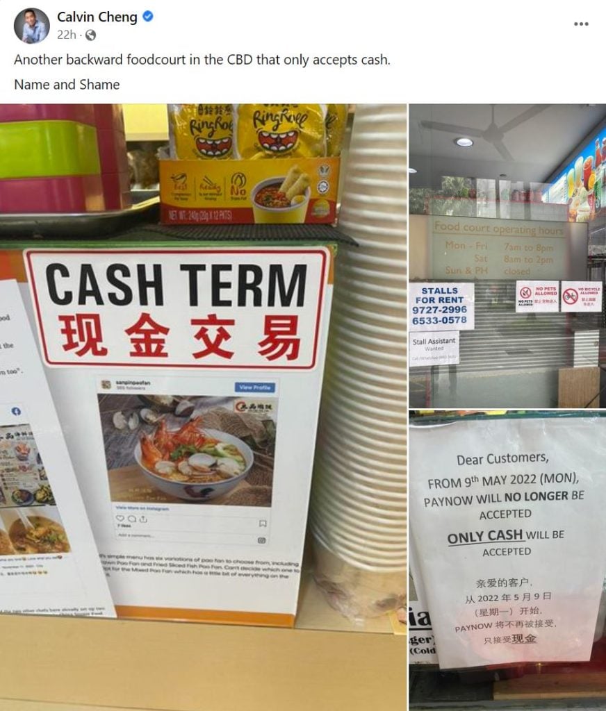 Ex-NMP Calvin Cheng Calls For Boycott Of Cash-Only Businesses, S ...