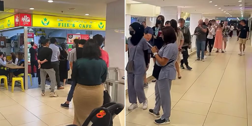 Lucky Plaza Chicken Rice Stall With 'Grumpy' Seller Sees Long Queue, Customers Buy Multiple Packets
