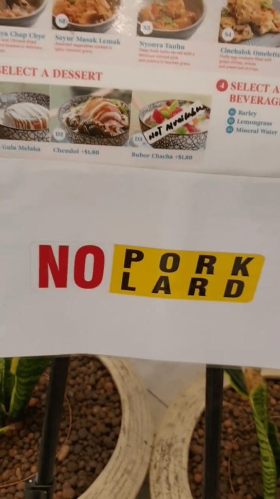 PLQ Eatery With 'No Pork Lard' Sign Actually Serves Pork, Poster Taken ...