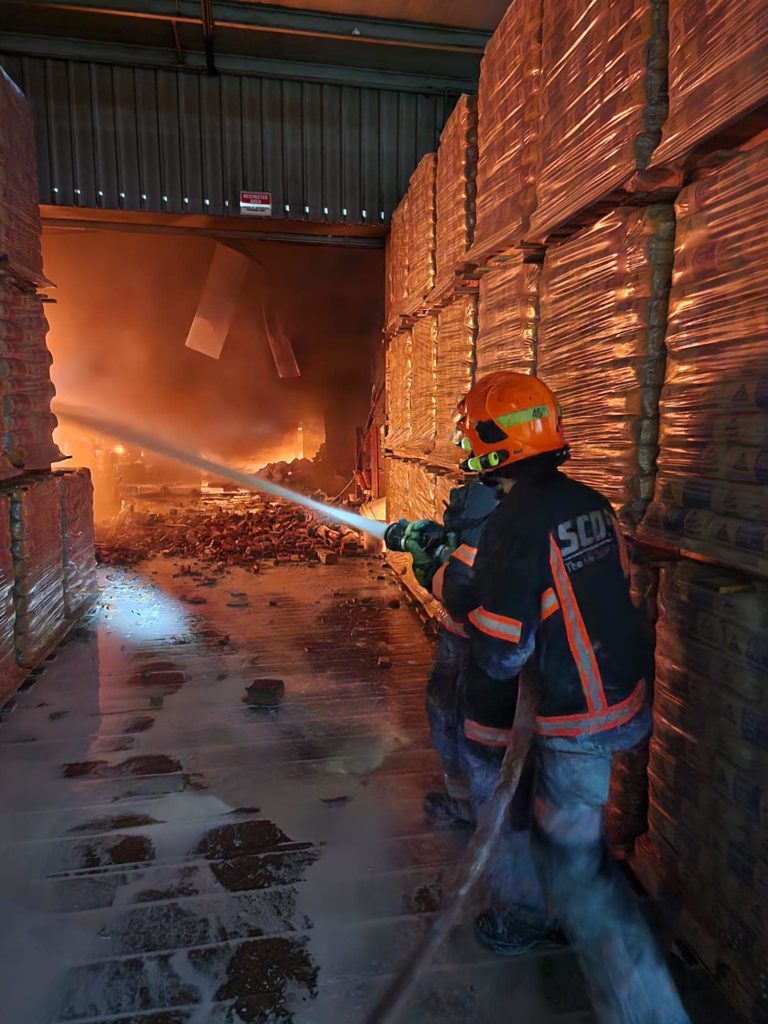 Fire Engulfs Buildings In Tuas South On 13 Mar, 2 Workers Sustain Minor ...