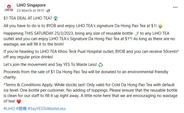 Woman Fills Large Wine Glasses With S$1 LiHO Tea, Contents Shared Among ...