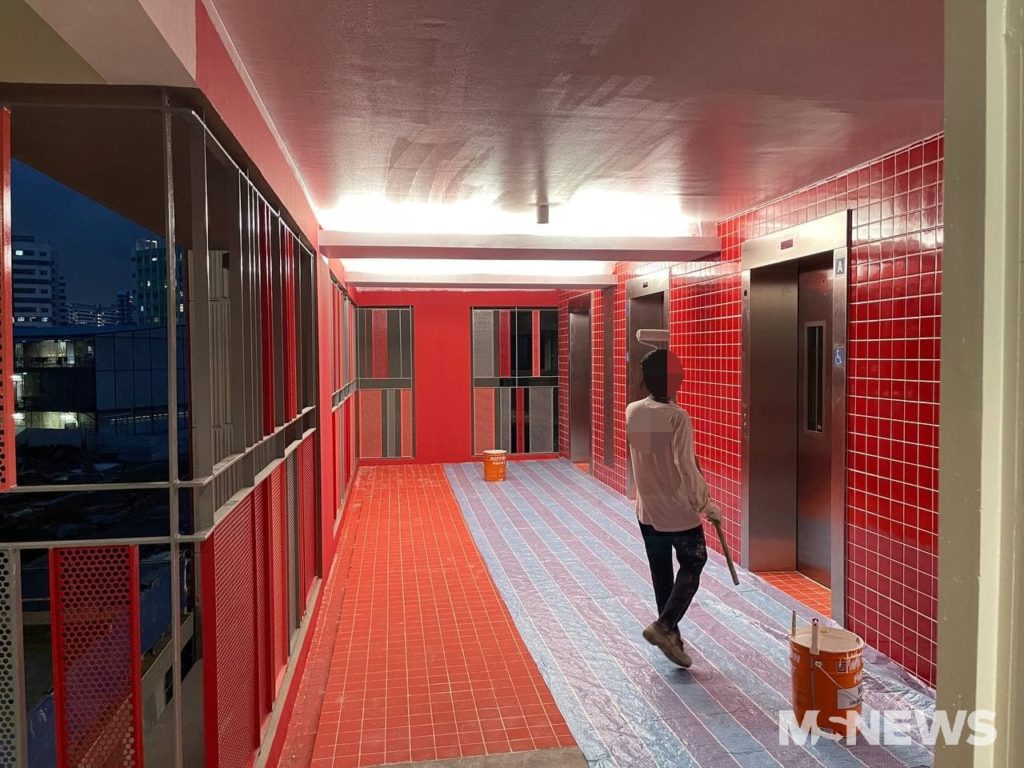 Ceiling Of 'Eerie' Red Tampines BTO Painted White, Spooky Vibes ...