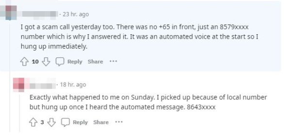 DBS Customer Receives Scam Call Without +65 Prefix About 'Transaction ...