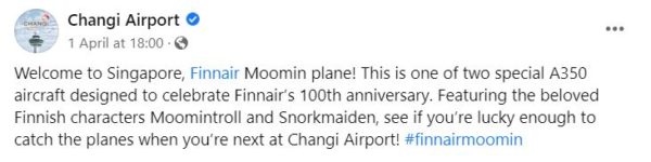 Moomin Plane Lands At Changi Airport, Only 2 Finnair Aircrafts With ...