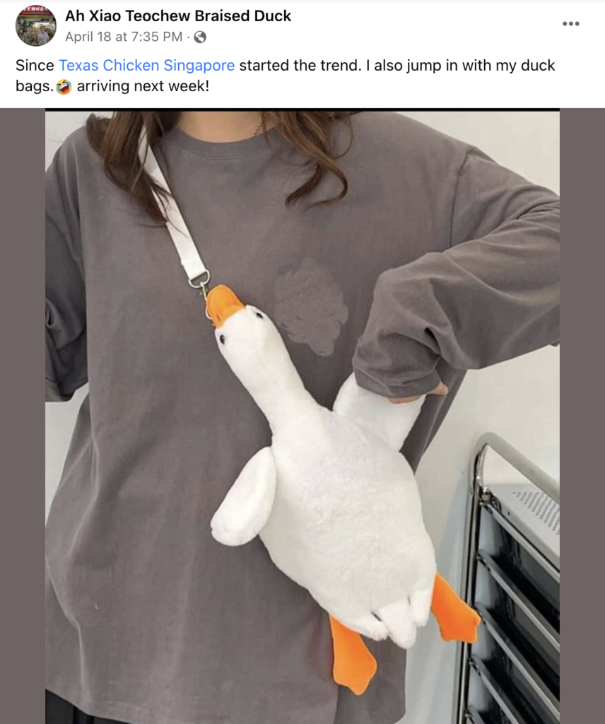 Beach Road Braised Duck Stall Giving Away Duck Bags With Minimum Spend ...