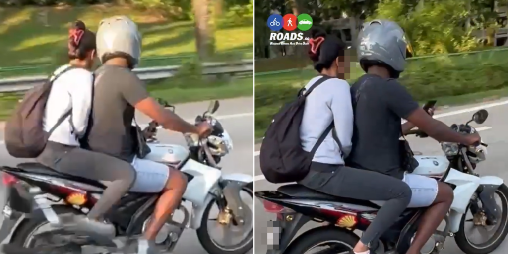 Motorcyclist Allegedly Uses Phone While Riding On TPE, Pillion Rider ...