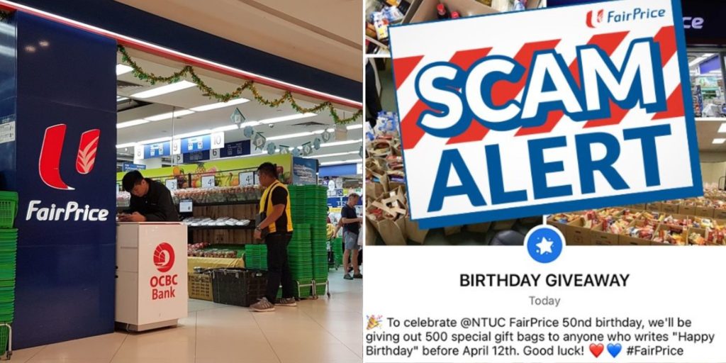 FairPrice Warns Of 'Birthday Giveaway' Scam, Says Pages Aren't Run By Them