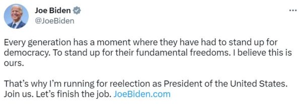 US President Joe Biden Announces 2024 Re-Election Bid Despite Doubts About His Age