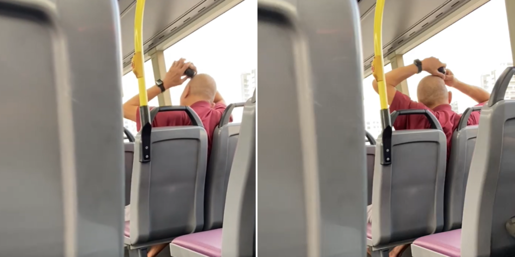 Bald Man Seen Shaving His Head On S'pore Bus For 20 Mins, Criticised ...