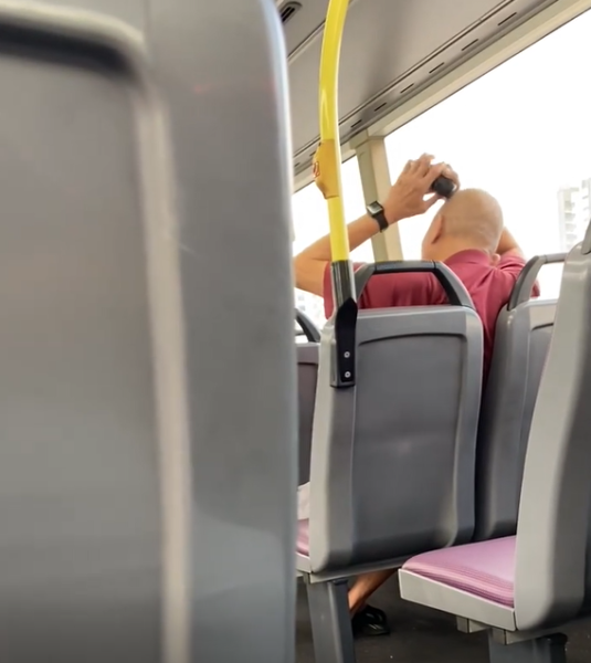 Bald Man Seen Shaving His Head On S'pore Bus For 20 Mins, Criticised ...