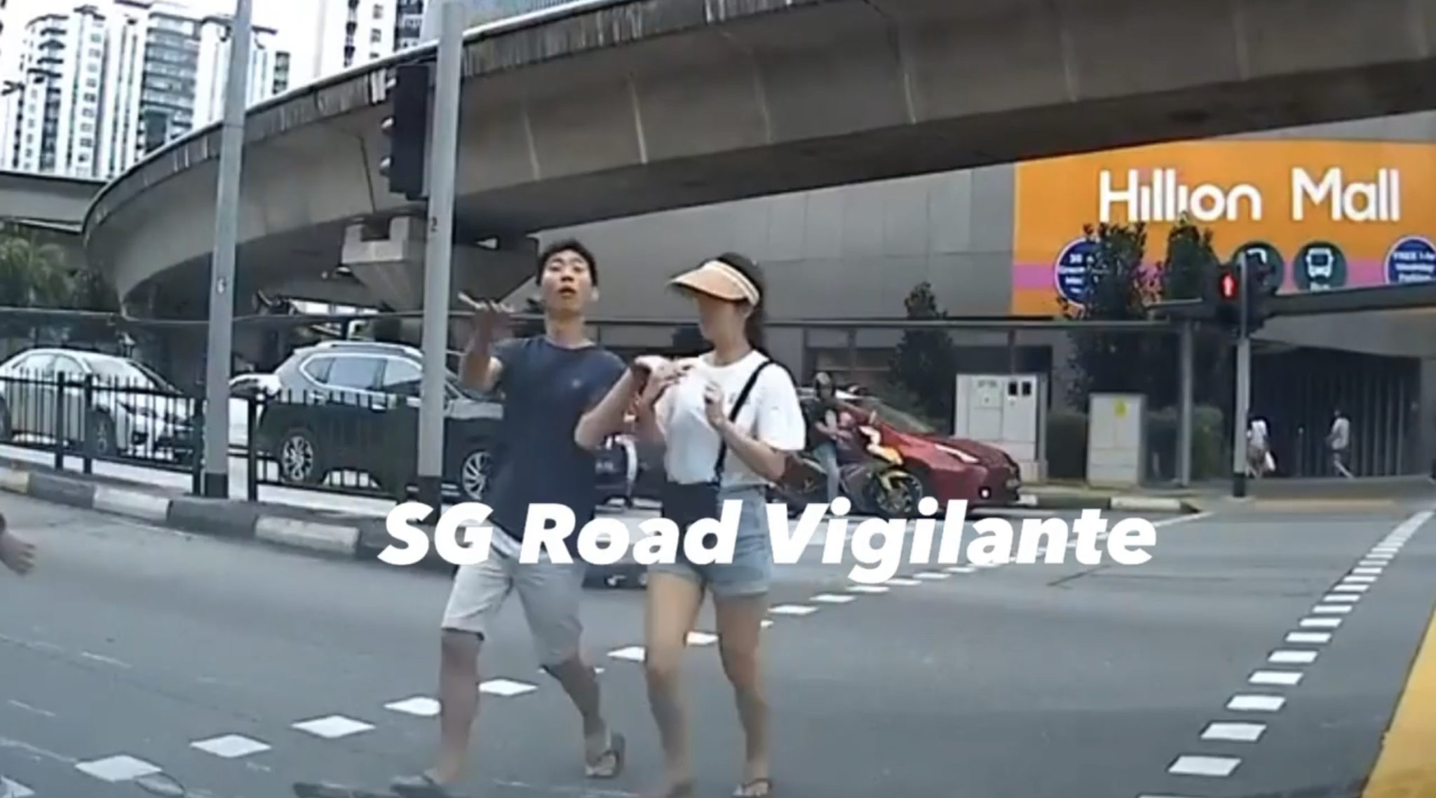 Pedestrian Points Middle Finger At Driver After Dashing Across Road ...