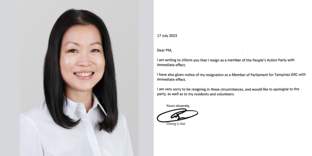 'I Am Very Sorry': Cheng Li Hui's Resignation Letter In Full
