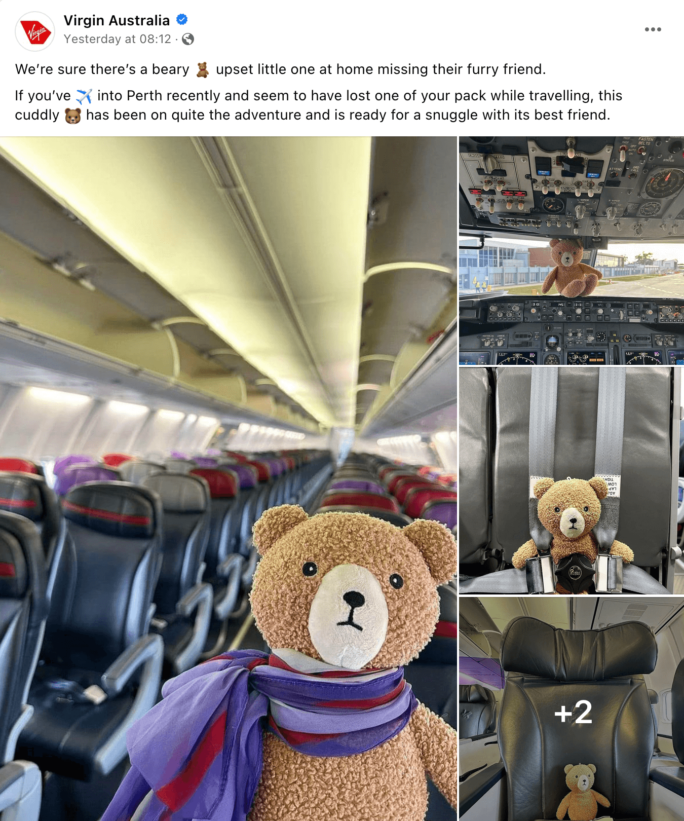 Toddler Loses Teddy Bear On Virgin Australia Flight, Airline ...