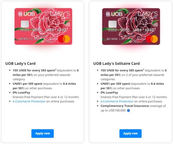 Men Can Apply For UOB Lady's Card, Earn 6 Miles Per Dollar Regardless ...