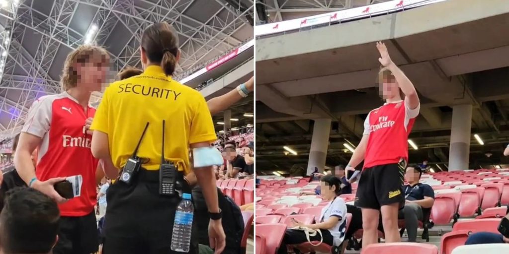 Young Man Wears Arsenal Kit To Spurs Training Session In S'pore, Gets ...