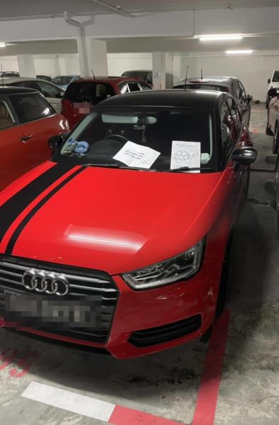 S'pore Audi Driver Fails To Park Properly, Receives Rude Note ...