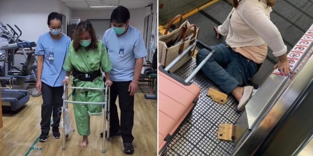 Bangkok Airport Travelator Collapse That Cost Woman Her Leg Caused By ...