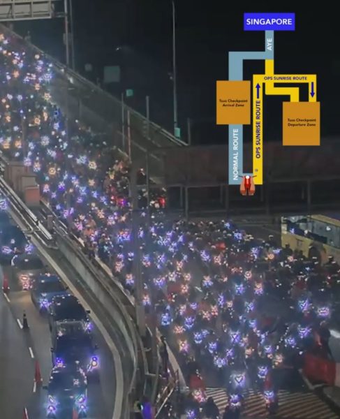 Motorcyclists Arriving At Tuas Checkpoint Diverted To Departure Zone In ...