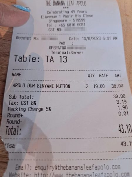 Customer Pays S$19 For Mutton Biryani From Pasir Ris Restaurant ...