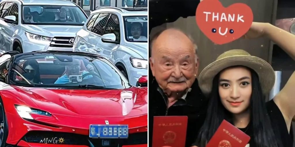 Photos Of Elderly Man Driving Ferrari With Young Woman In China Go ...