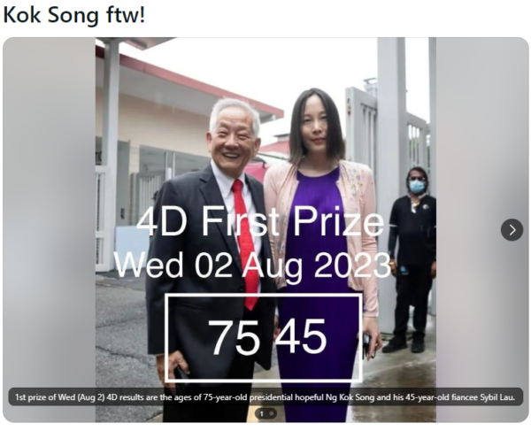 '7545' Emerges As Winning 4D Combination, Punters Realise It's Ng Kok ...