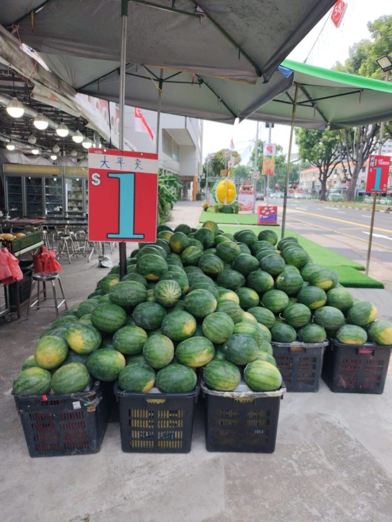 Serangoon Fruit Stall Sells Whole Watermelons For S$1 Each, Stay 'Cool ...