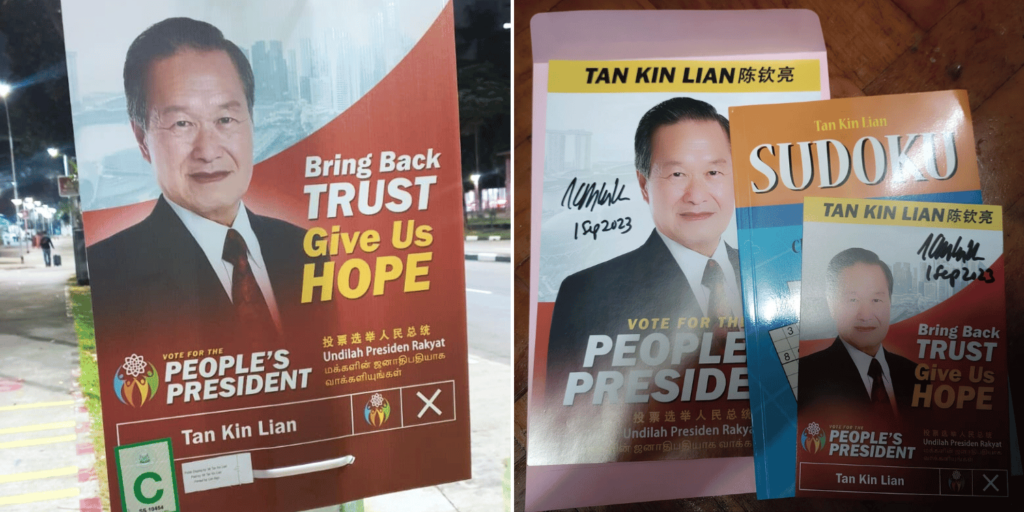 Tan Kin Lian Selling Used Campaign Posters For S$10 Each, Will Be At ...