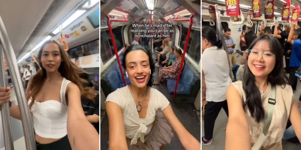 Viral 'Tube Girl' Trend Has S'pore TikTok Users Dancing On The MRT Like Nobody's Watching