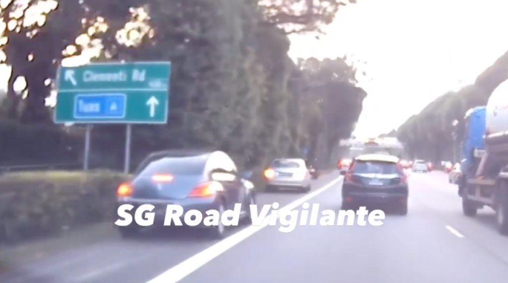 Cars Stop Along Road Shoulder Along AYE, Apparently Waiting For ERP To End