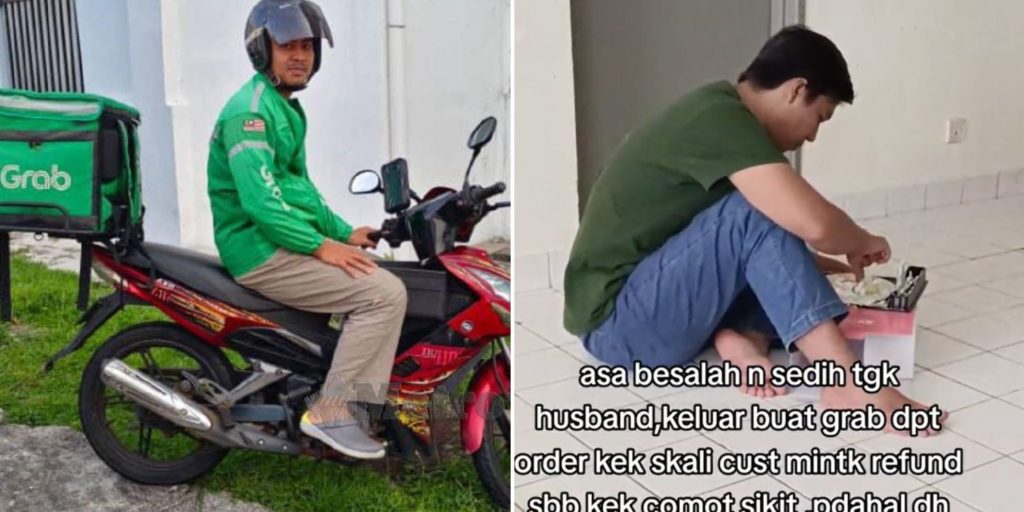 M'sia GrabFood Rider Compensates Customer For Damaged Cake, Solemnly ...