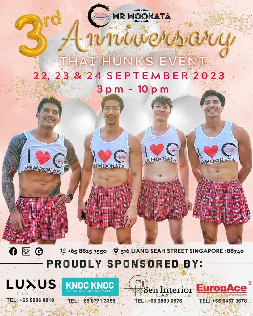 Viral Thai Hunks To Return To Bugis Mookata Restaurant For 3 Days ...